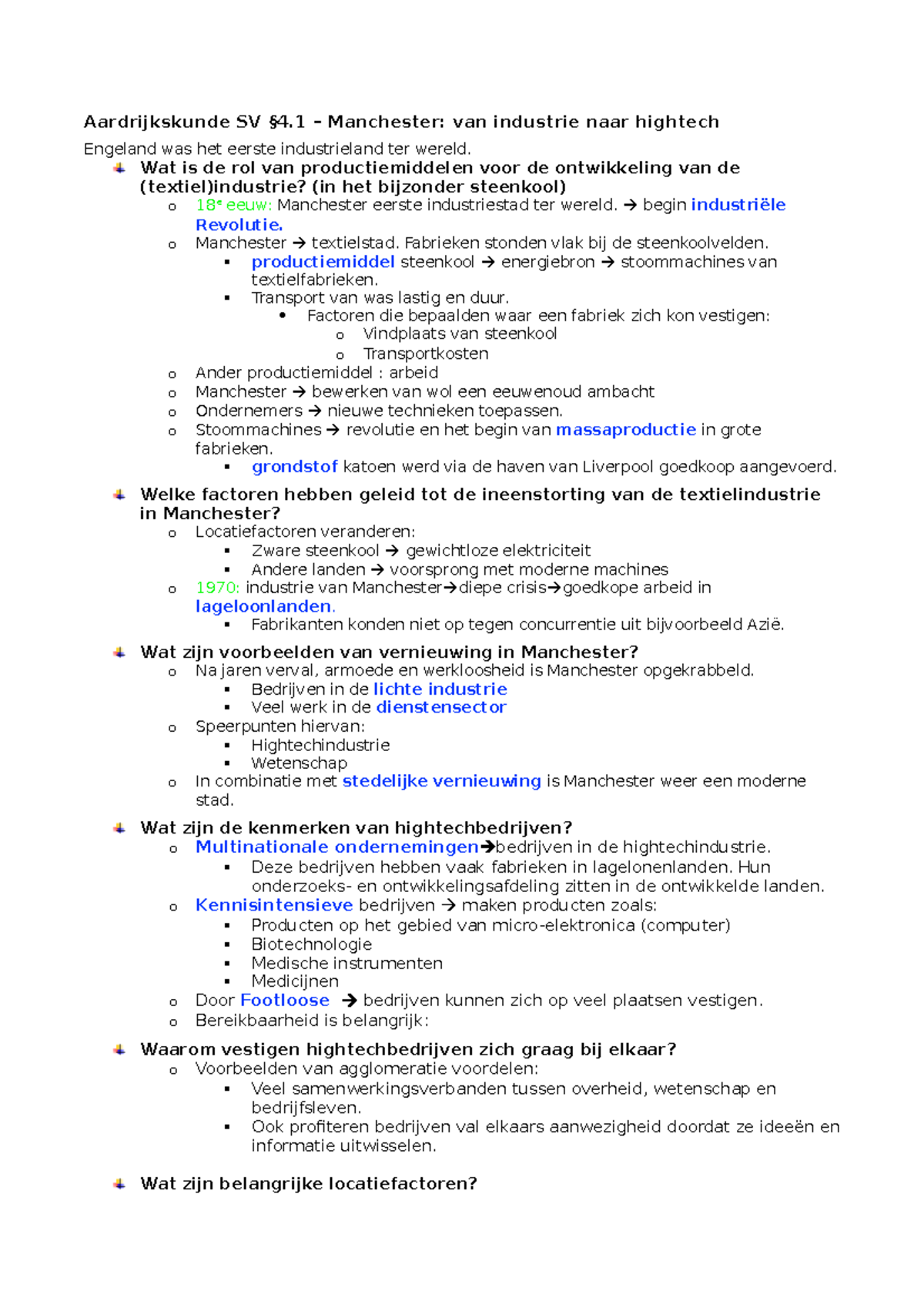 Aardrijkskunde samenvatting hoofdstuk 4 paragraaf 1 VWO 3 ...