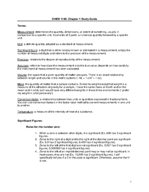 Chapter 7 - Chemical Reactions Study Guide - Fundamentals of College ...