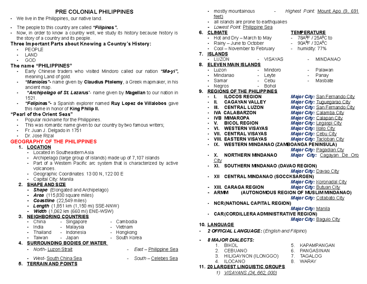 PRE- Colonial Philippines - PRE COLONIAL PHILIPPINES - We live in the ...