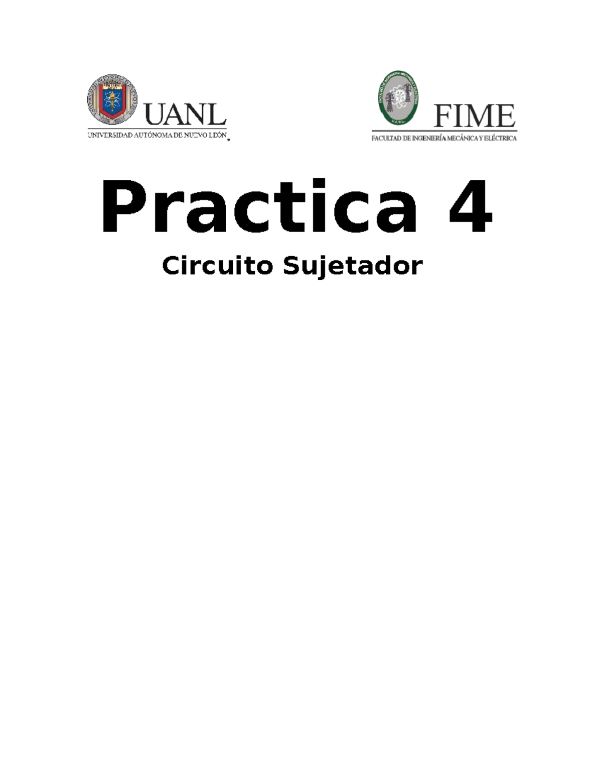 Practica 4 Electronica analogica - Practica 4 Circuito Sujetador INTRODUCCION: Un sujetador es ...