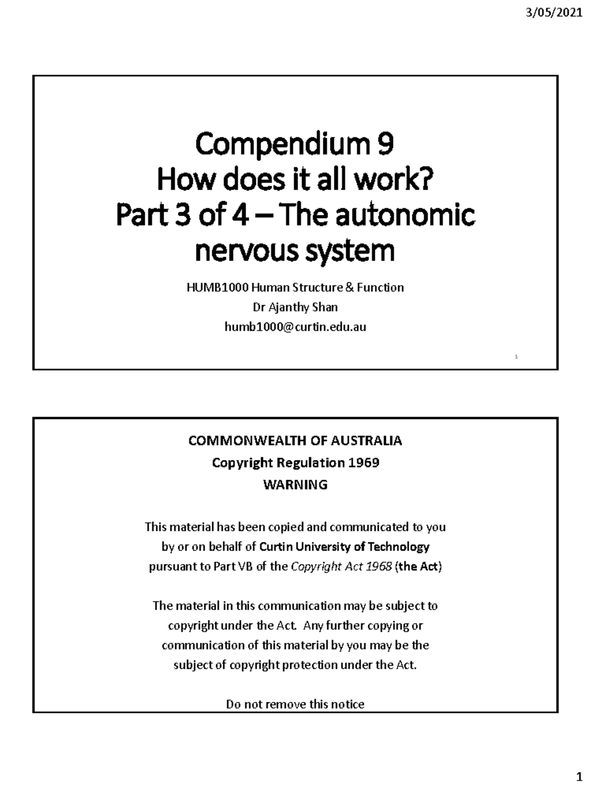 Lecture Notes Autonomic Nervous System Compendium 9 How Does It All Work Part 3 Of 4 The