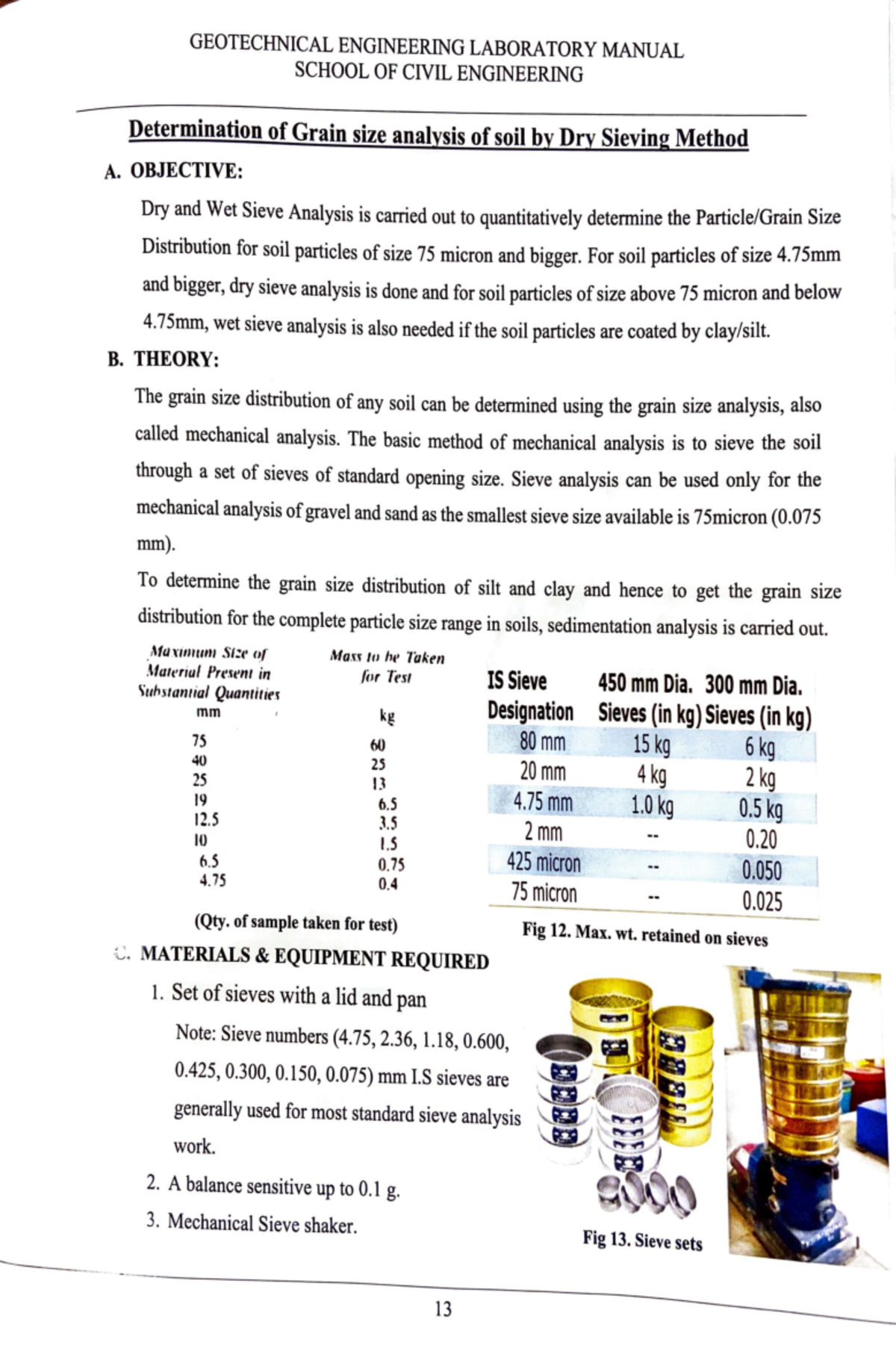4.Dry Seiving Method - ####### GEOTECHNICALENGINEERINGLABORATORYMANUAL ...