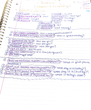 French 101 notes 1 - FRE 101 - Studocu