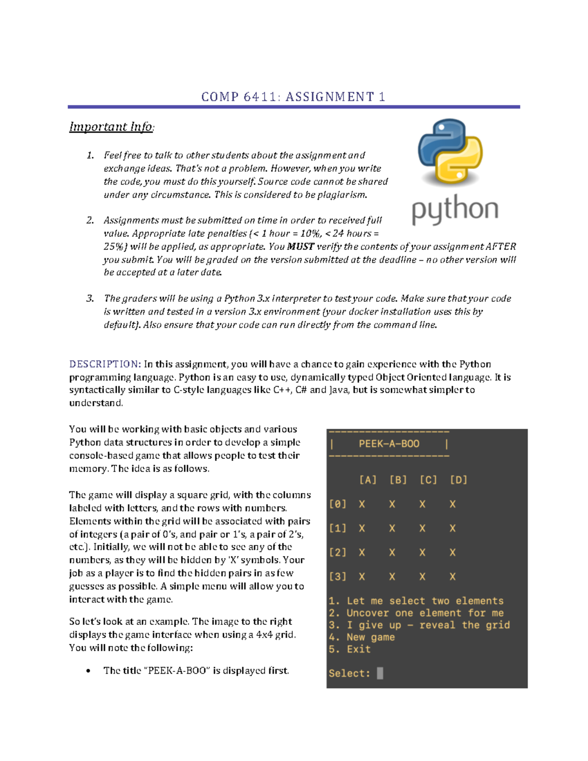 Clojure assignment - COMP 6411: ASSIGNMENT 1 Important Info: Feel free to talk to other students ...