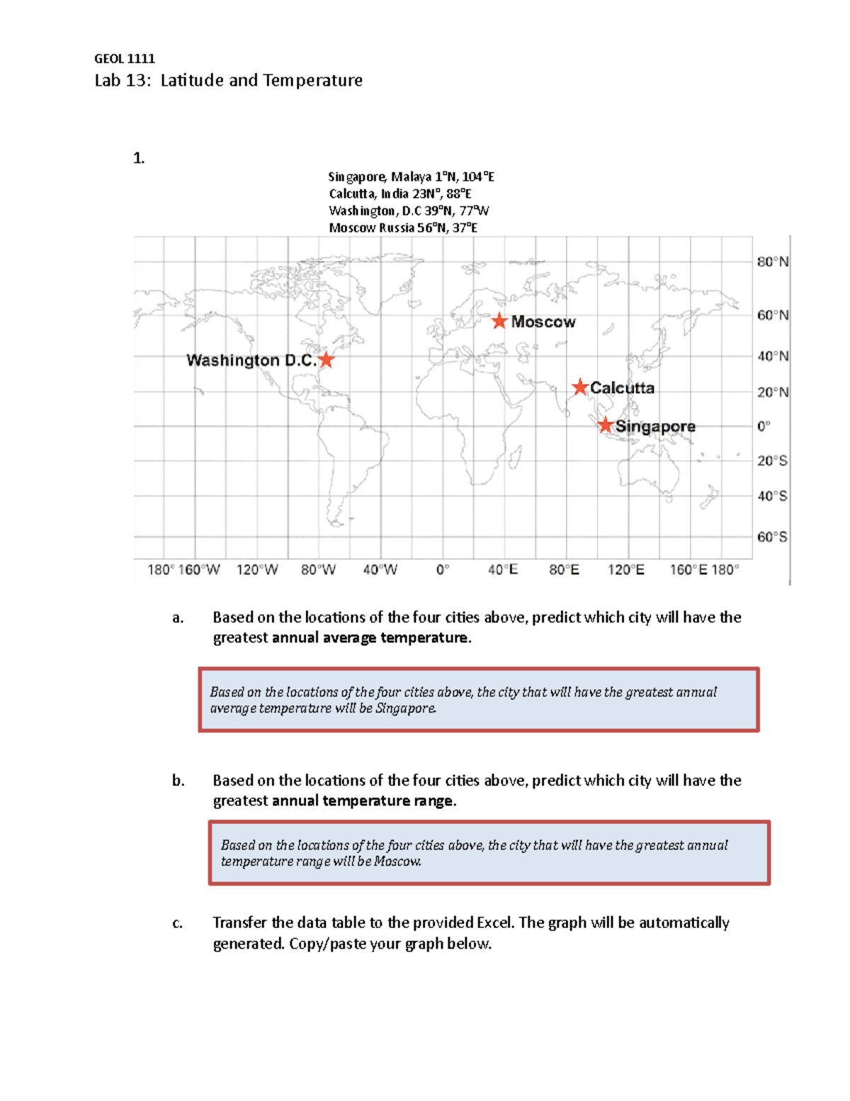 Lab #13 (Latitude and Temperature) - Lab 13: Latitude and Temperature 1 ...