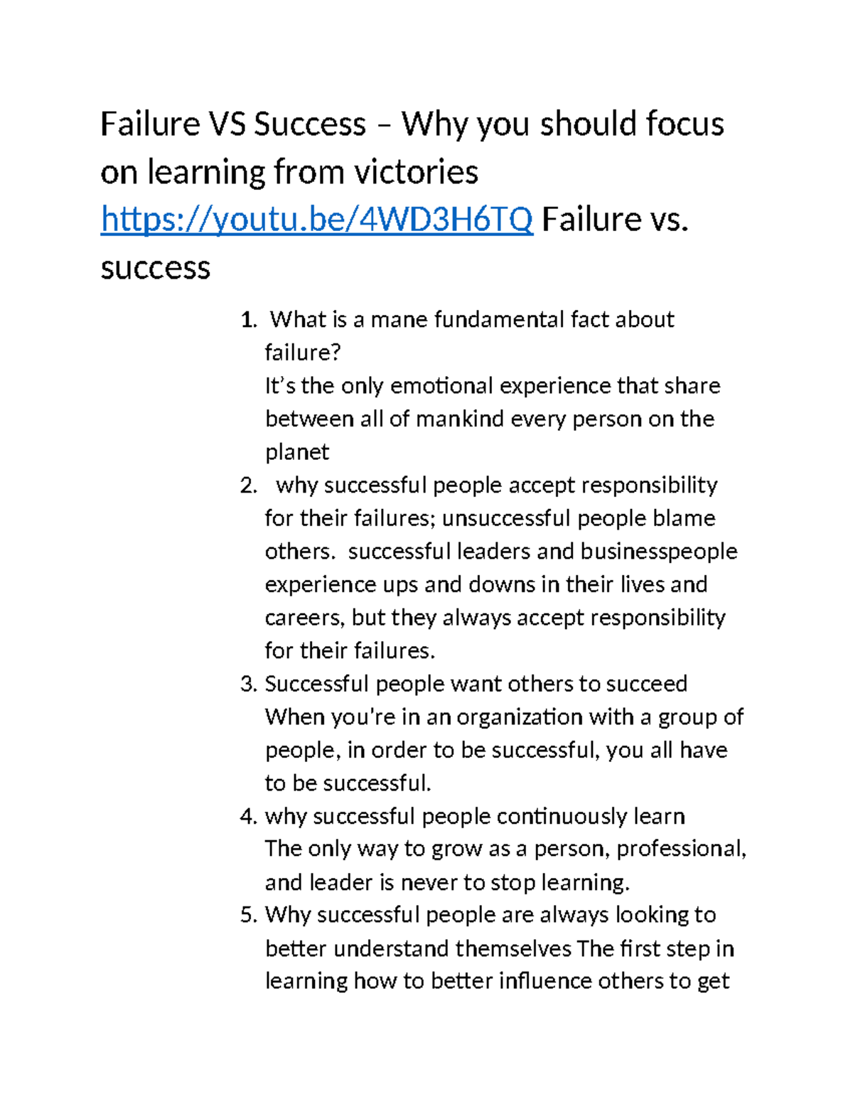 Failure vs. succuss - ddfdf - Failure VS Success – Why you should focus ...