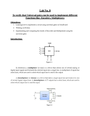 DLD-Lab 5 Report - Page 1 of 9 Lab Reports Subject: MT256L- Digital Logic Design Semester: Fall ...