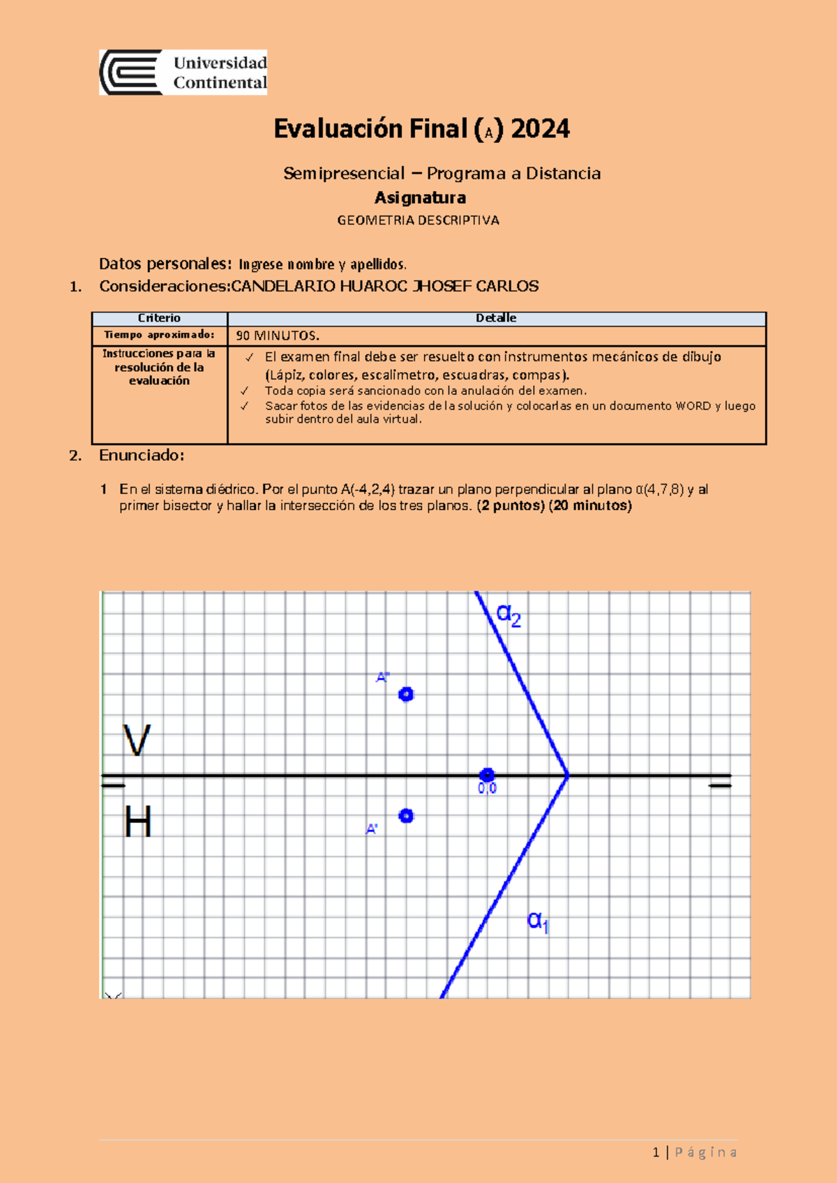 Geometria Descriptiva Examen Final (3) - Tagged (1) - Evaluación Final (A) 2024 Semipresencial ...