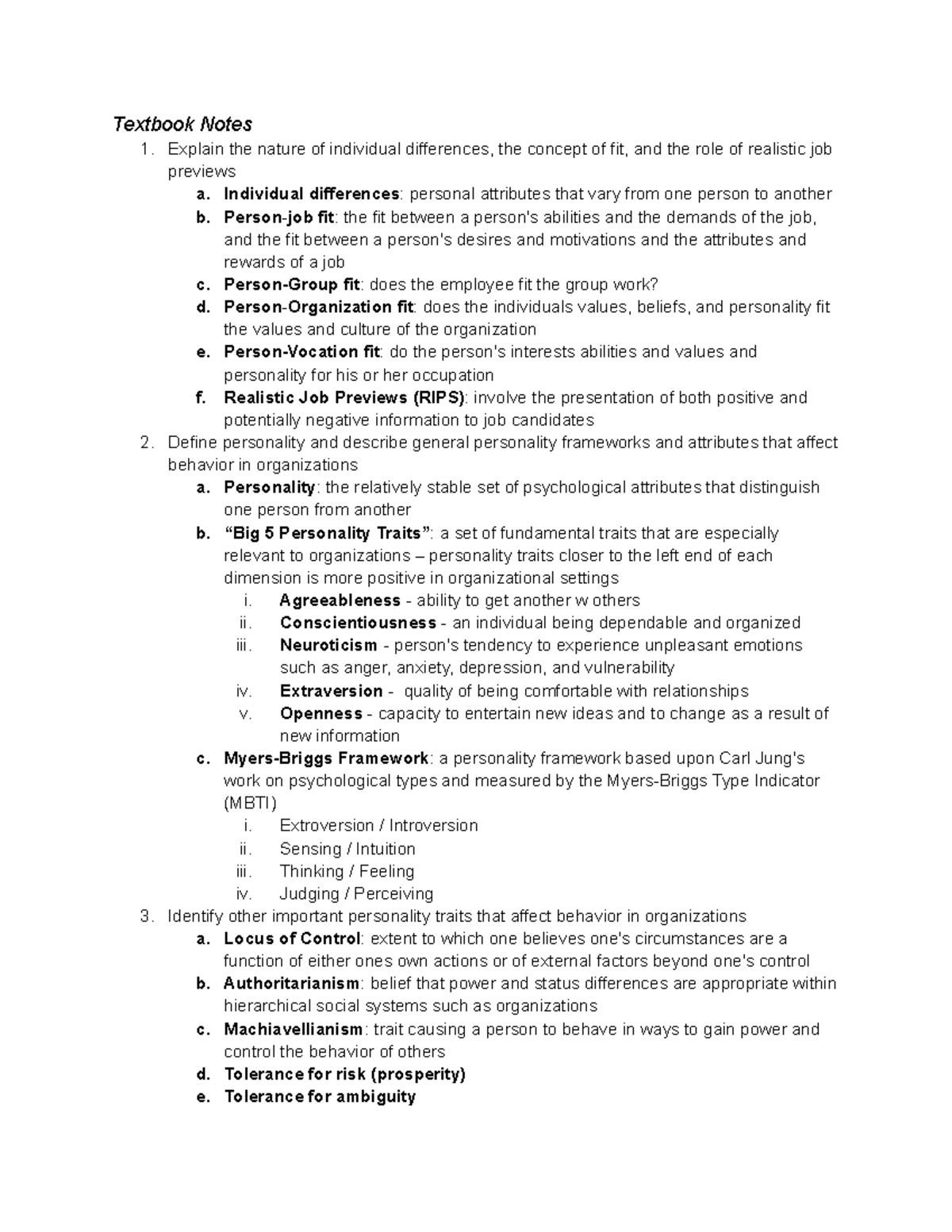 C3 BUAD Reading + Lecture Notes - Textbook Notes Explain the nature of ...