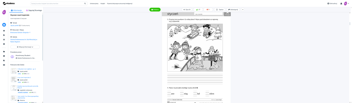 Styczen nowi tropiciele - 01 - imię i nazwisko A Grupa p 3. Przyjrzyj ...