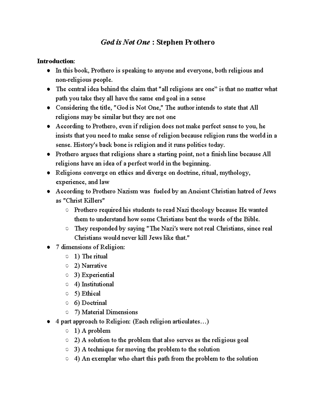 REST 209 ( Hinduism) - Brian Loh - God is Not One : Stephen Prothero ...