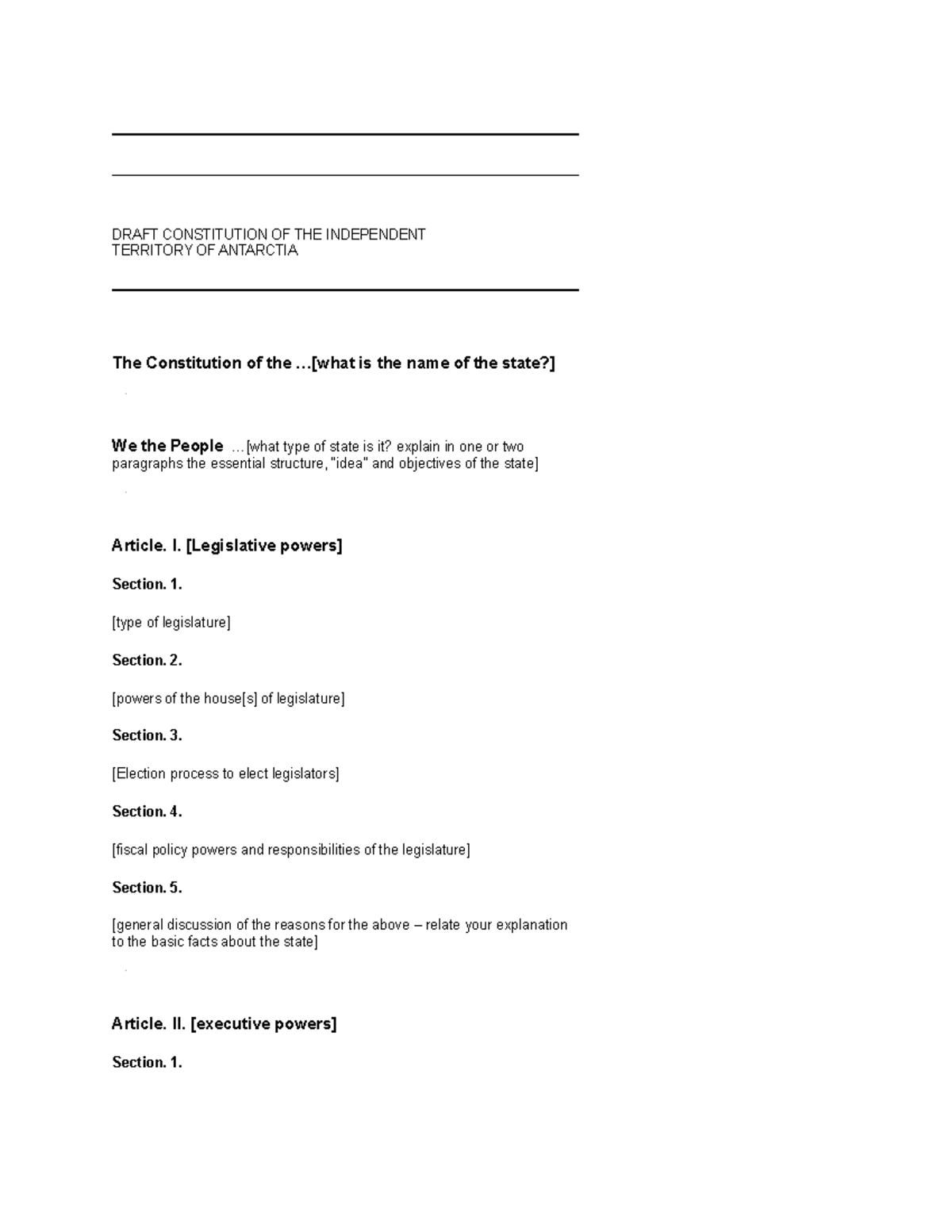 The Constitution of [...] Template - DRAFT CONSTITUTION OF THE ...
