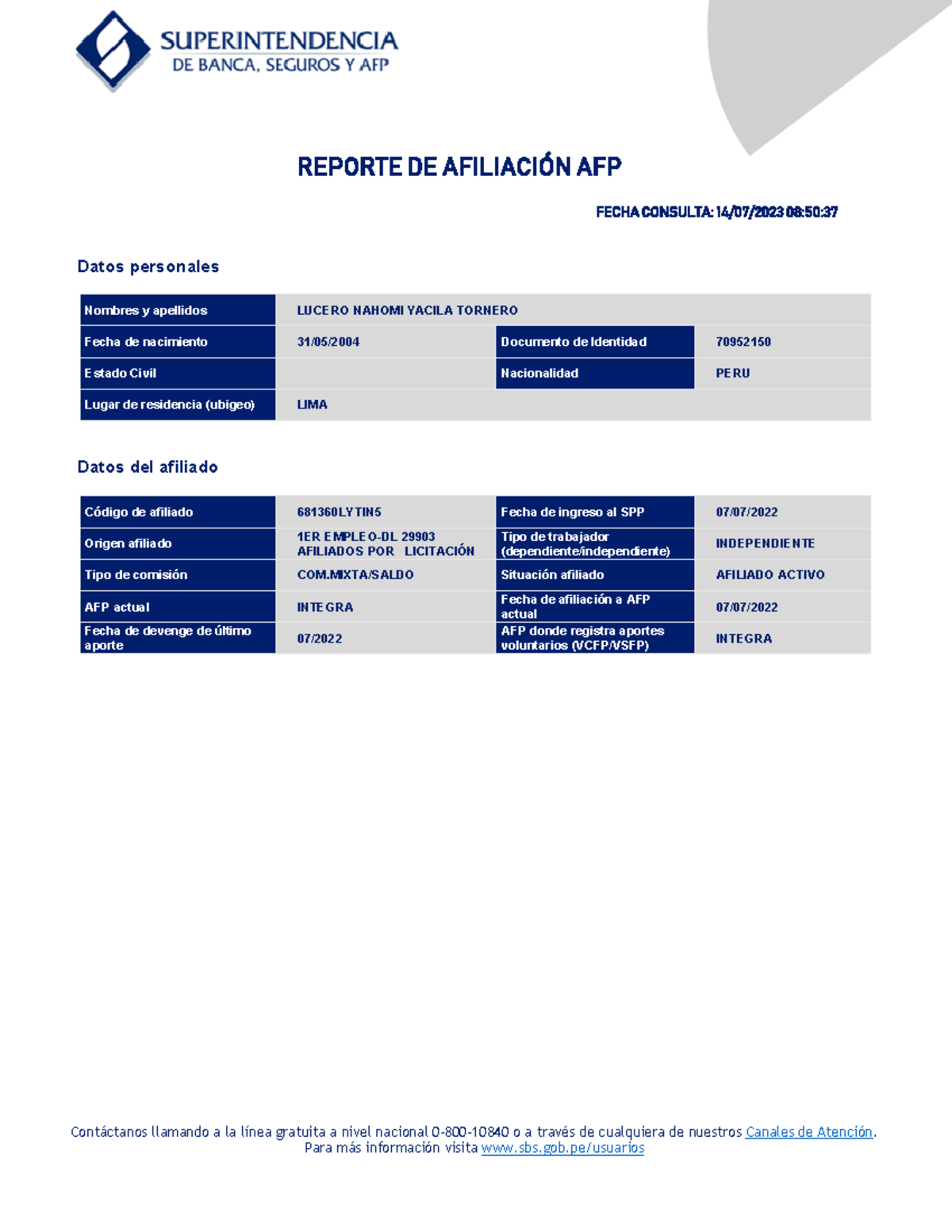 Reporteafiliacion - dnxnghnxh - Cont·ctanos llamando a la lÌnea gratuita a nivel nacional - Studocu
