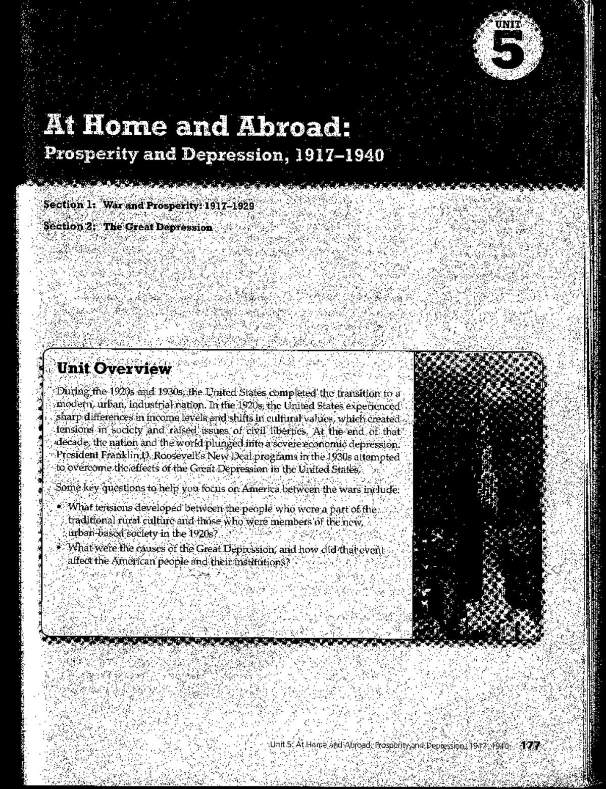 Unit 5 - At Home and Abroad - Prosperity and Depression 1917-1940 1-4 ...