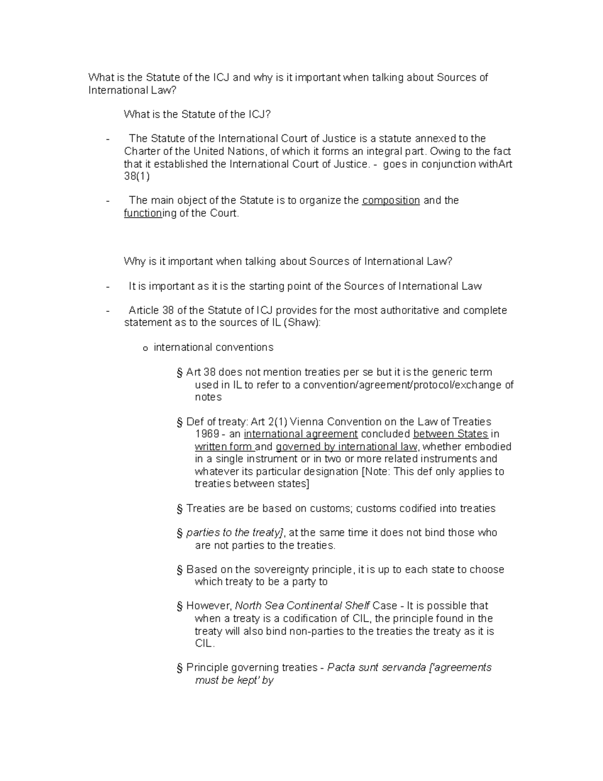 What is the Statute of the ICJ and why is it important when talking ...