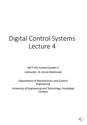 Control Systems CEA Proposal - Control Systems-I Complex Engineering ...