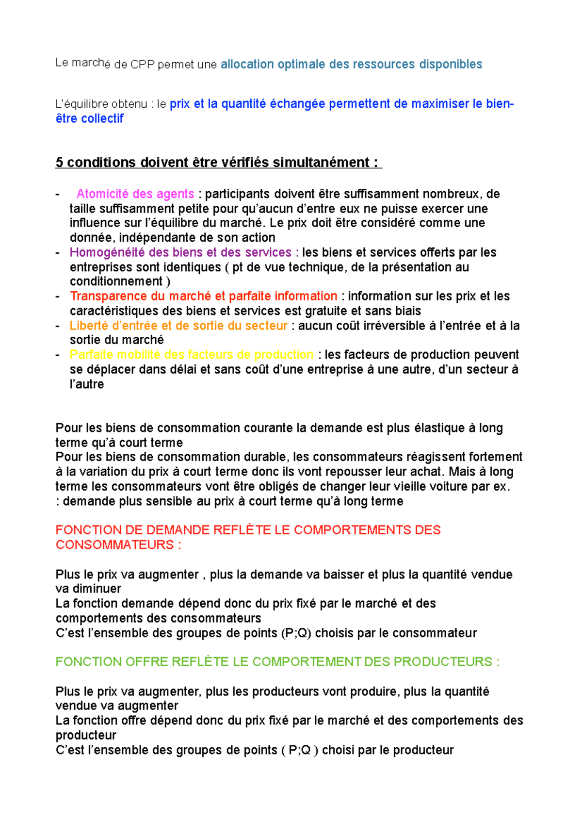 Fiche e╠üco - CORRECTION - Le marché de CPP permet une allocation ...