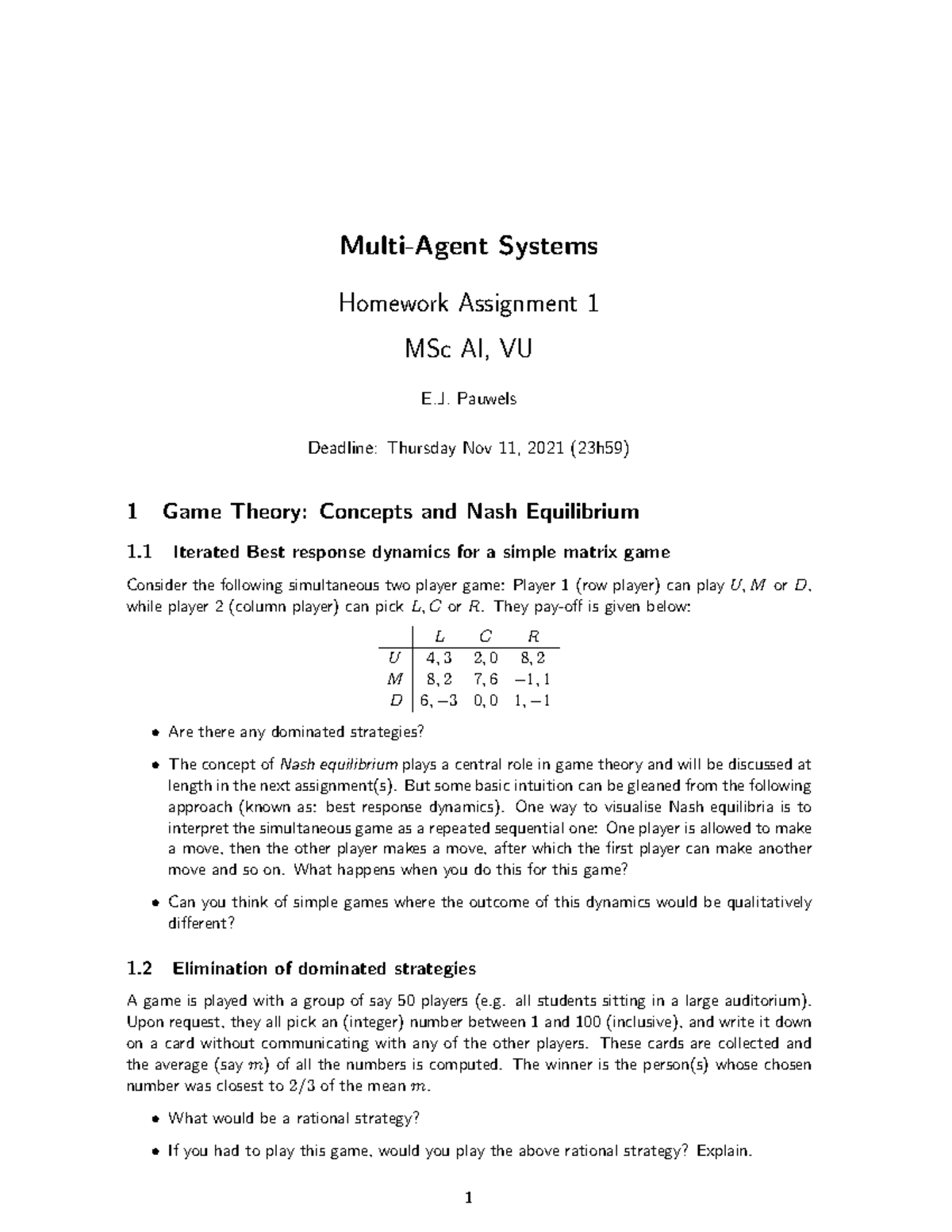 MAS 2021-22 HW 1 Q and A - Homework 1, with questions and answers ...