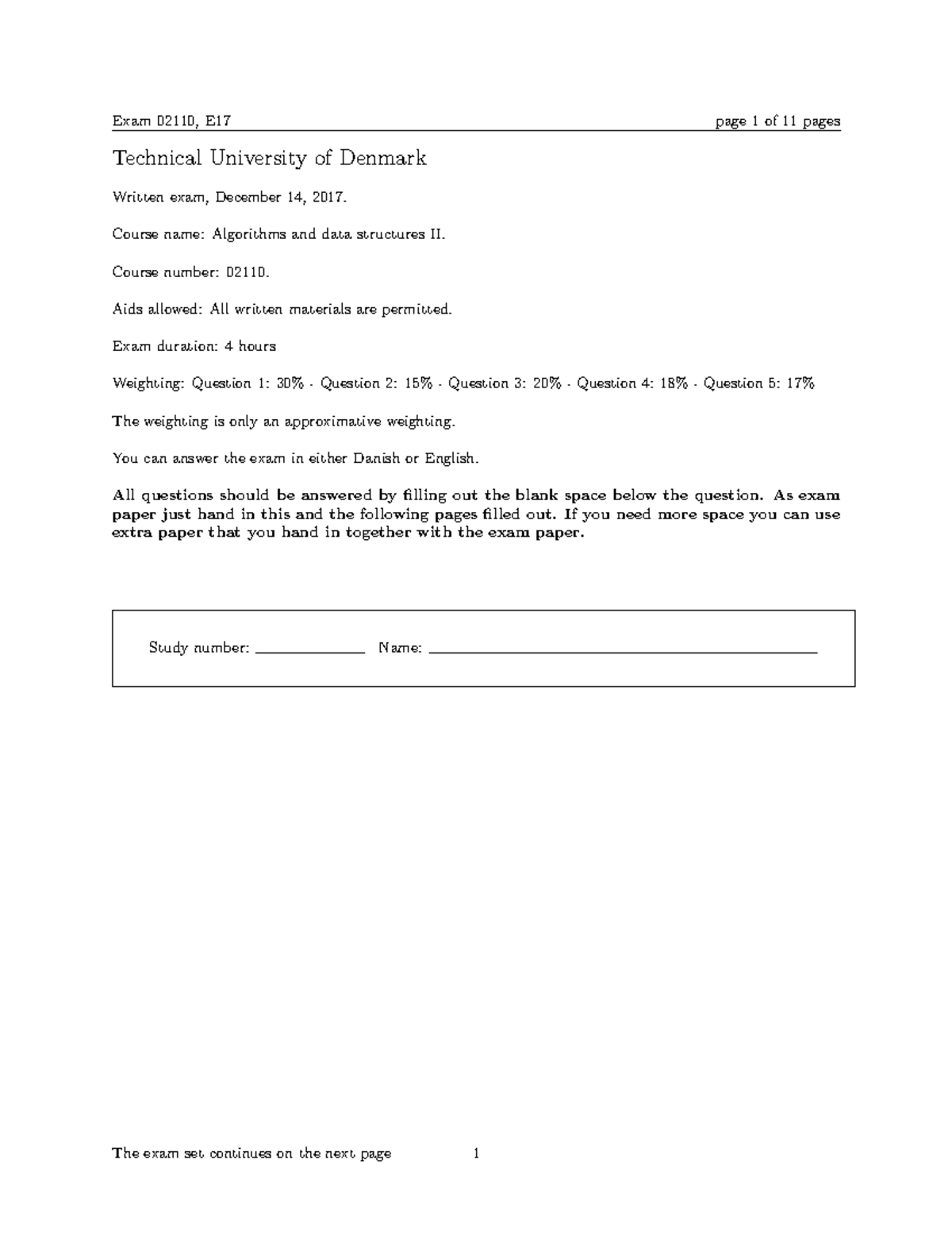 Algoritmer Og Datastrukturer Turin