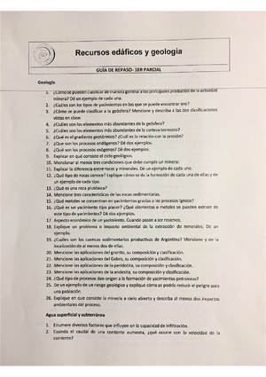 Recursos edaficos y geologia 1 - RECURSOS EDÁFICOS Y GEOLOGÍA UADE 2020 ...