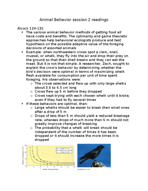 Animal Behavior Exam 2