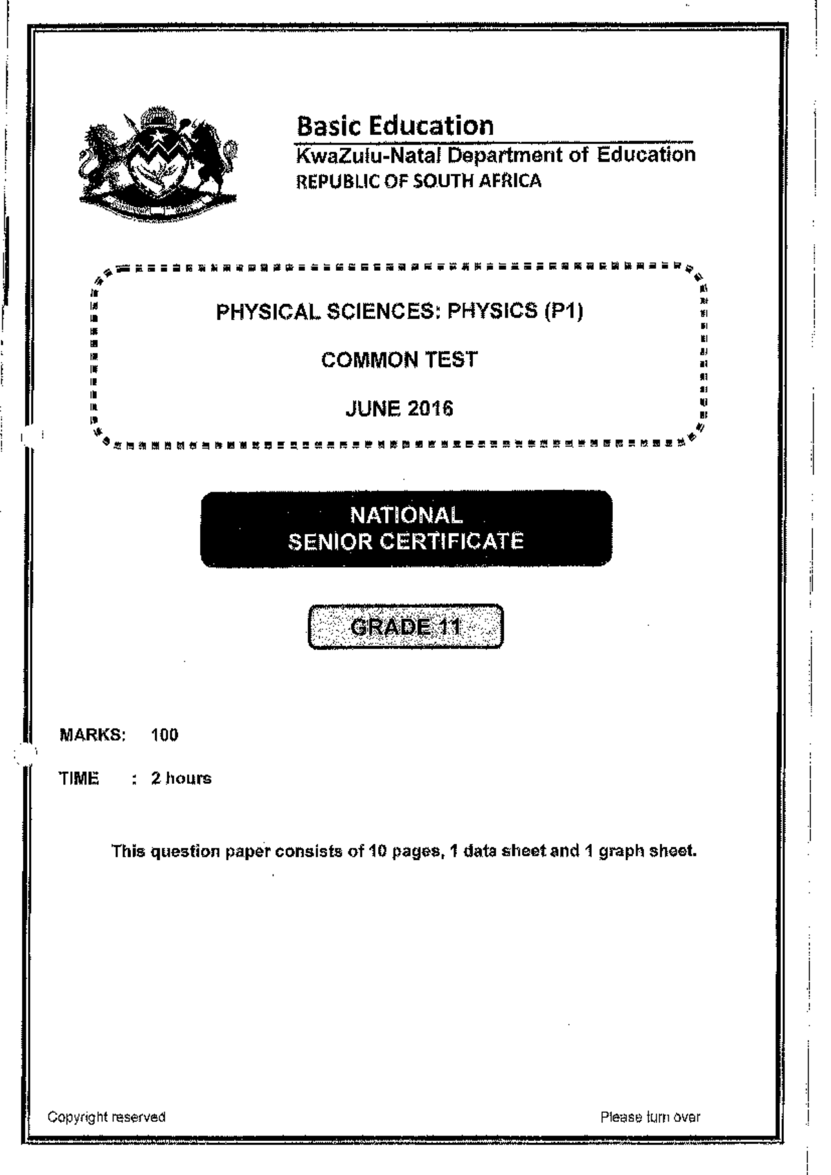 Physical sciences P1 JUNE Question paper and memo - Studocu Physical sciences P1 JUNE Question paper and memo - Studocu