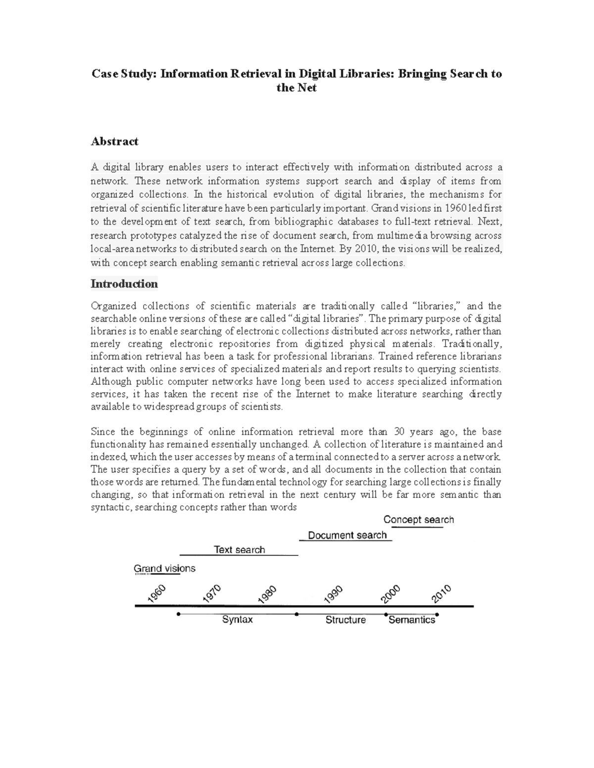 IR case study - Information retrieval practical - Case Study: Information Retrieval in Digital ...