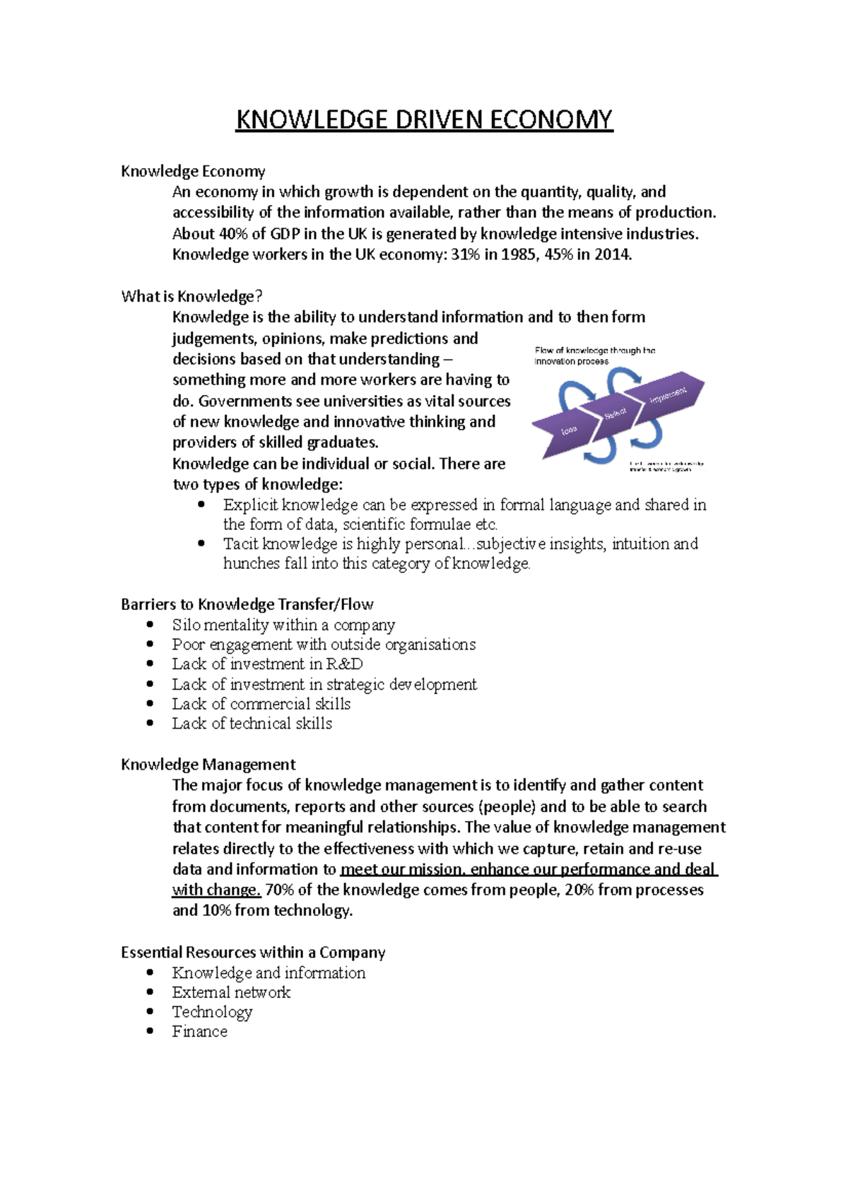 7 - Knowledge Driven Economy - KNOWLEDGE DRIVEN ECONOMY Knowledge ...