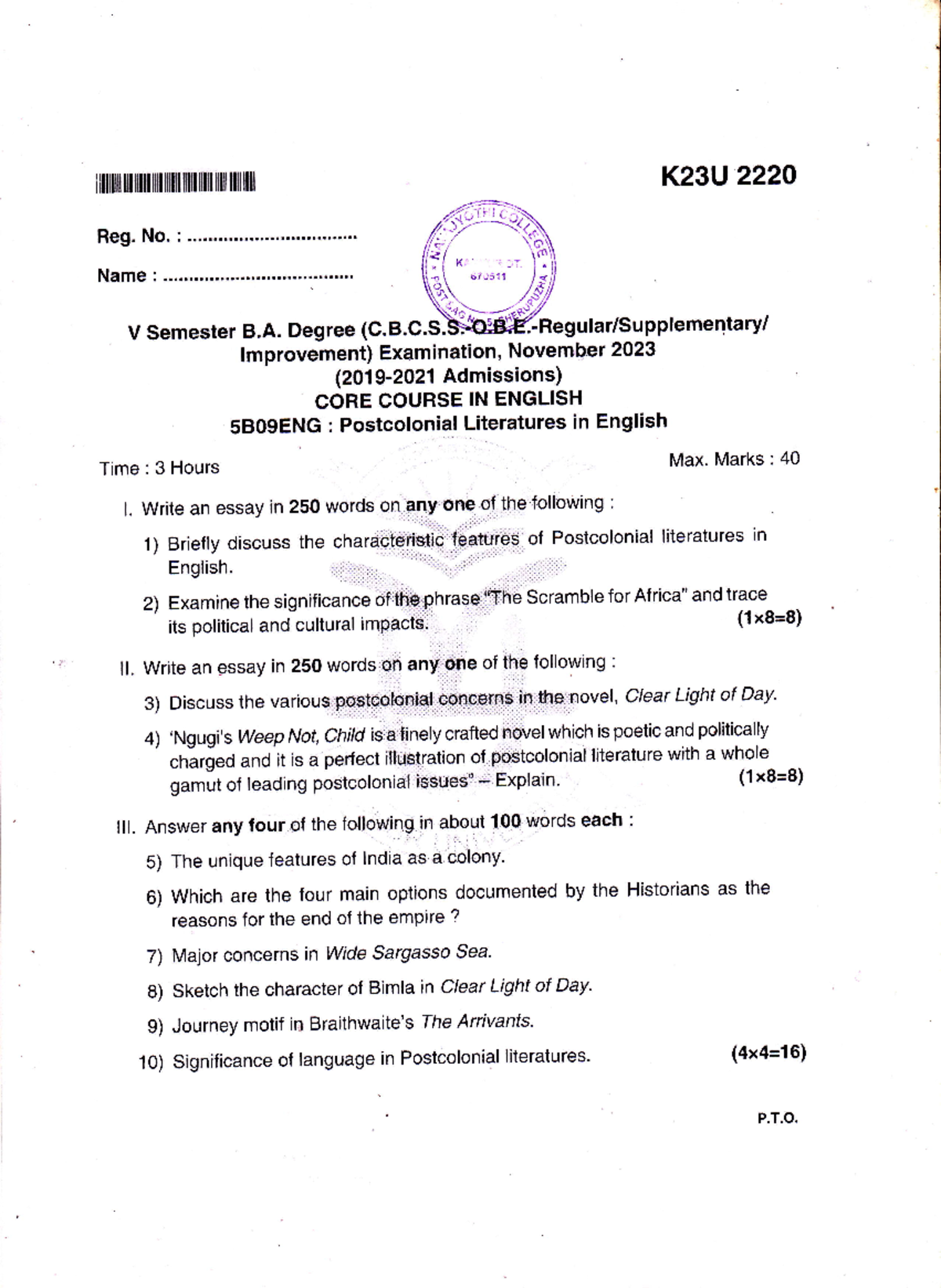 5B 09ENG POST Colonial LTR IN ENG - r iililil ff lllll llll llllll llfl ...