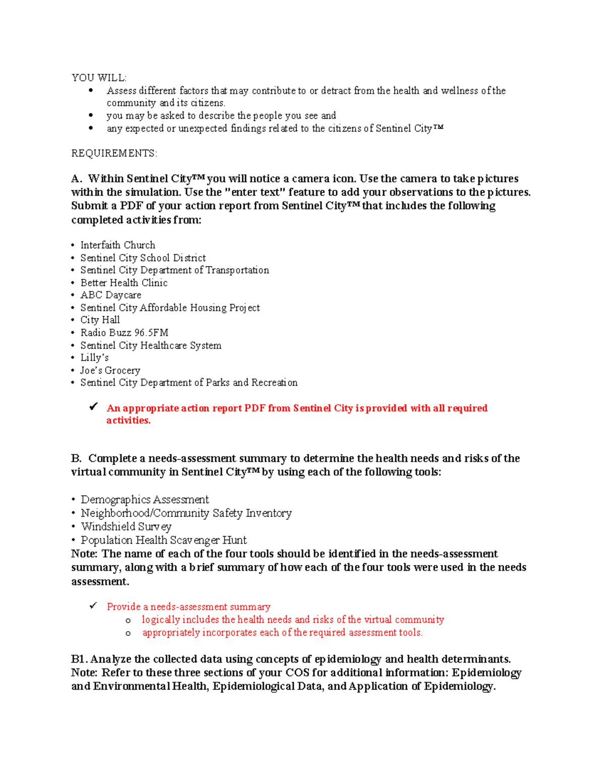C228 Task 1 Template - YOU WILL: Assess different factors that may ...