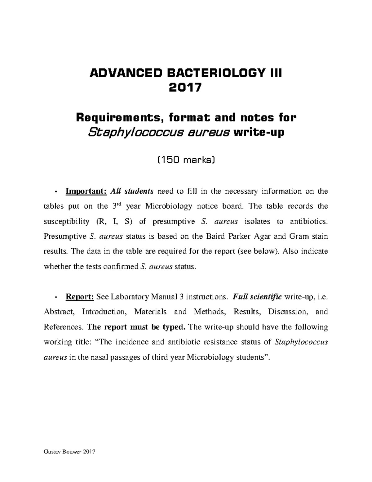 Advanced+Bacteriology+III++-+2017 +-+Instructions+for+Staphylococcus ...