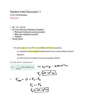 MAT SCI 45 Spring 2021 HW9 - MAT SCI 45: Properties of Materials Spring 2021 Homework #9 ...