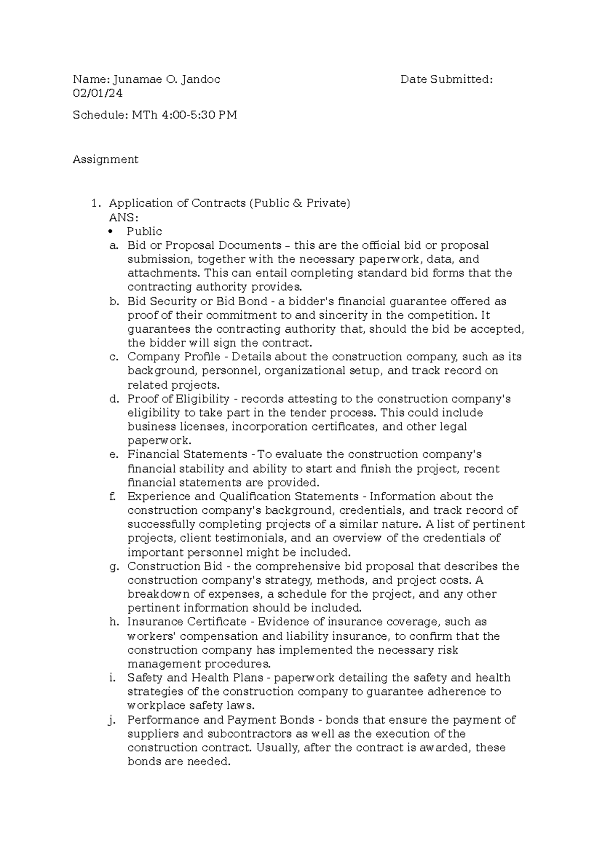 Cmpm-as1 - cmpm - Name: Junamae O. Jandoc Date Submitted: 02/01 ...