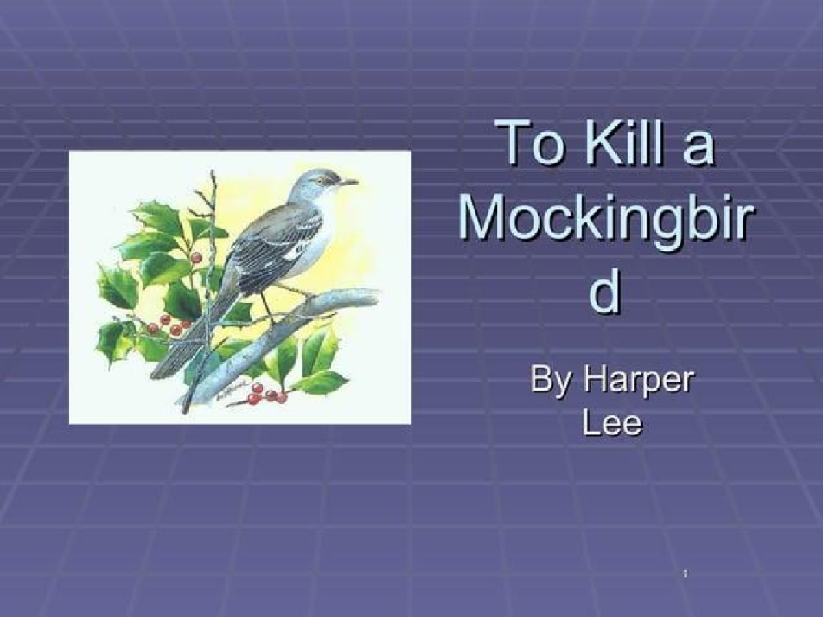 Mockingbird - 2 Symbolism The Mockingbird: Symbolizes Everything That ...
