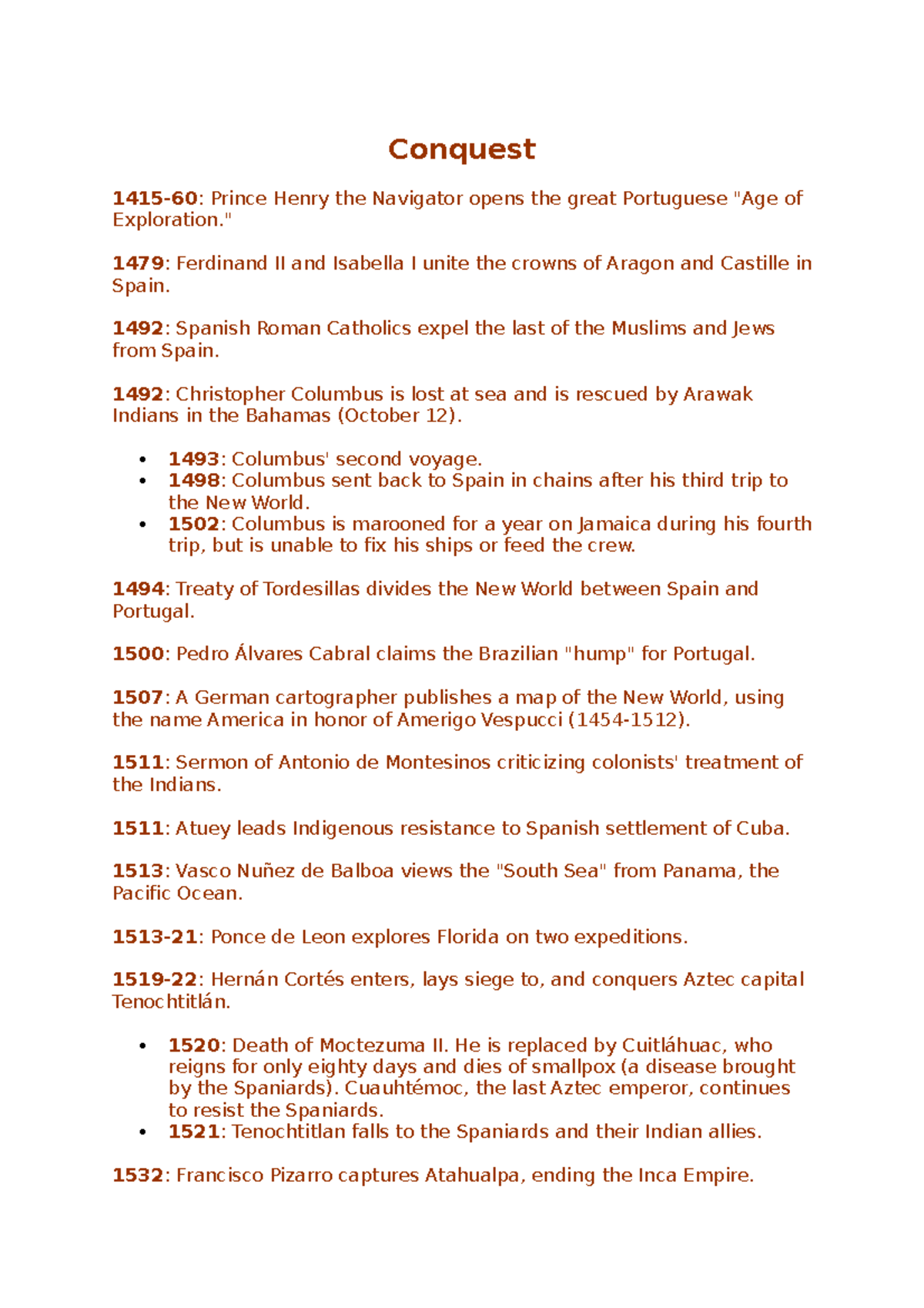 Latin America; Timeline - Conquest 1415-60: Prince Henry the Navigator ...
