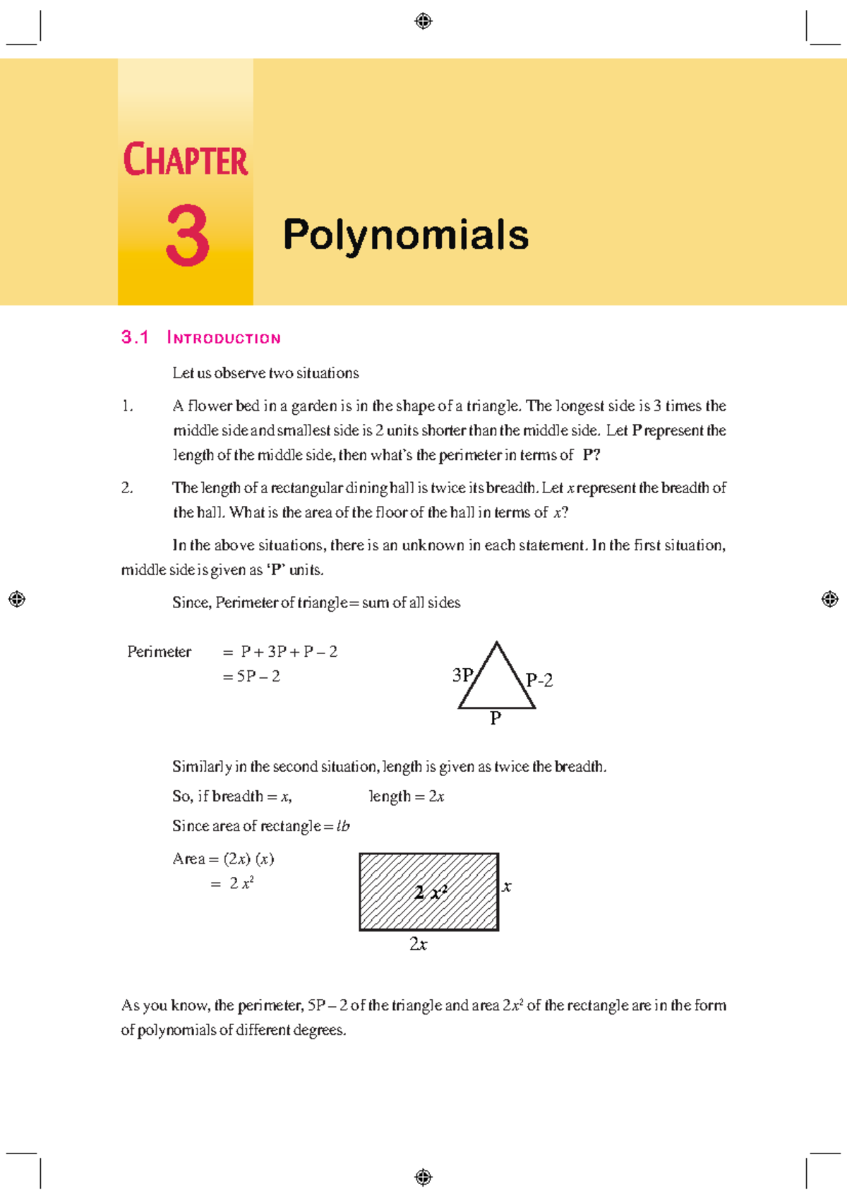 Chapter 3'POLYNOMIALS' for 10th standered - 3 INTRODUCTION Let us ...