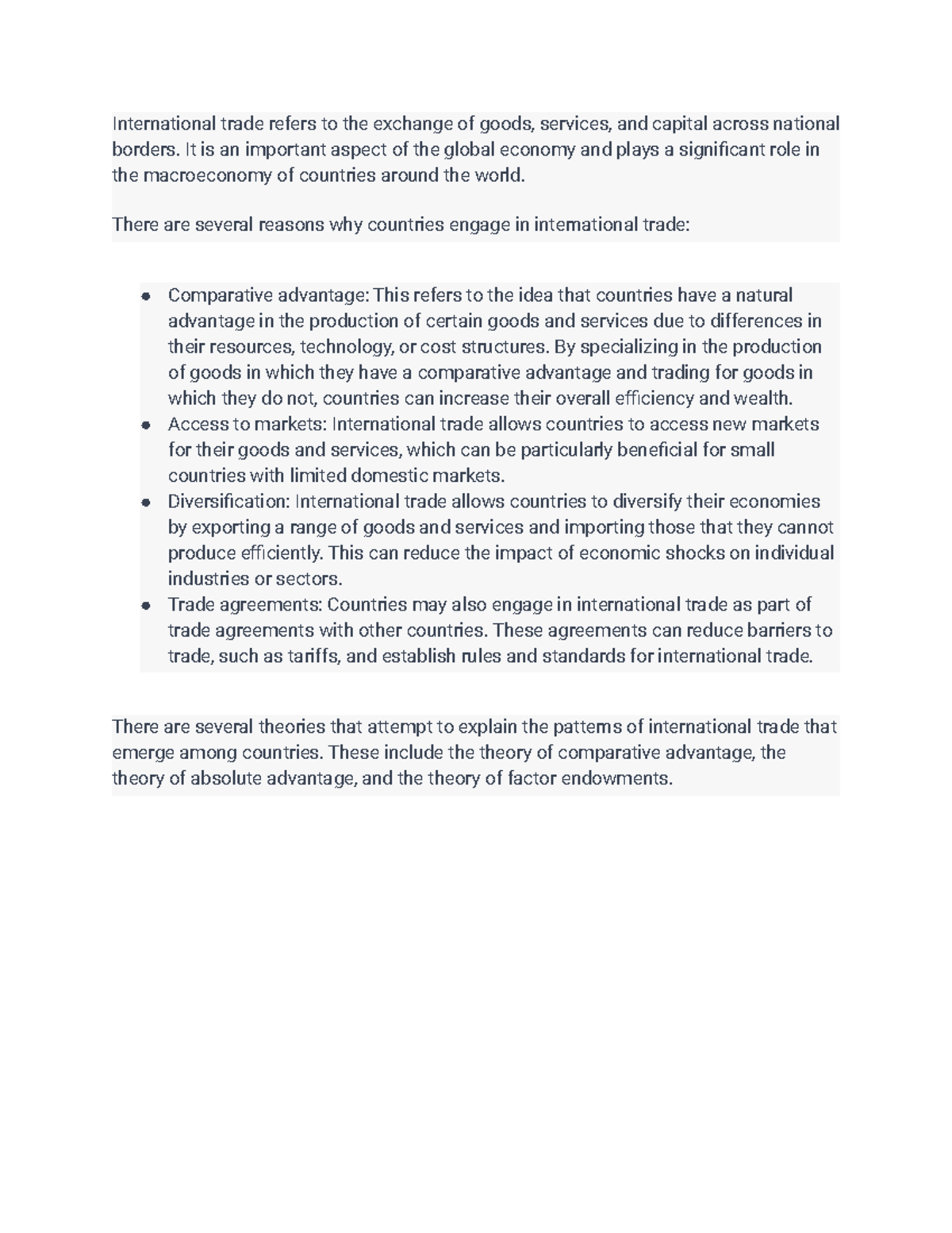 International Trade - Macroeconomics Lecture Notes 2022-2023 ...