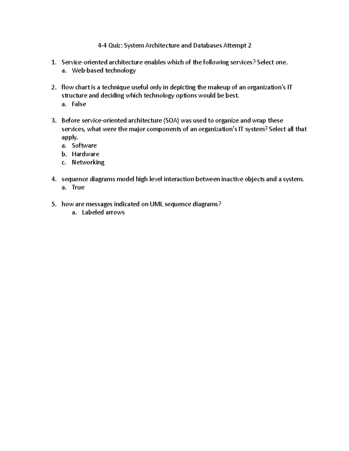 4 4 Quiz System Architecture And Databases Attempt 2 A Web Based Technology Flow Chart Is A 