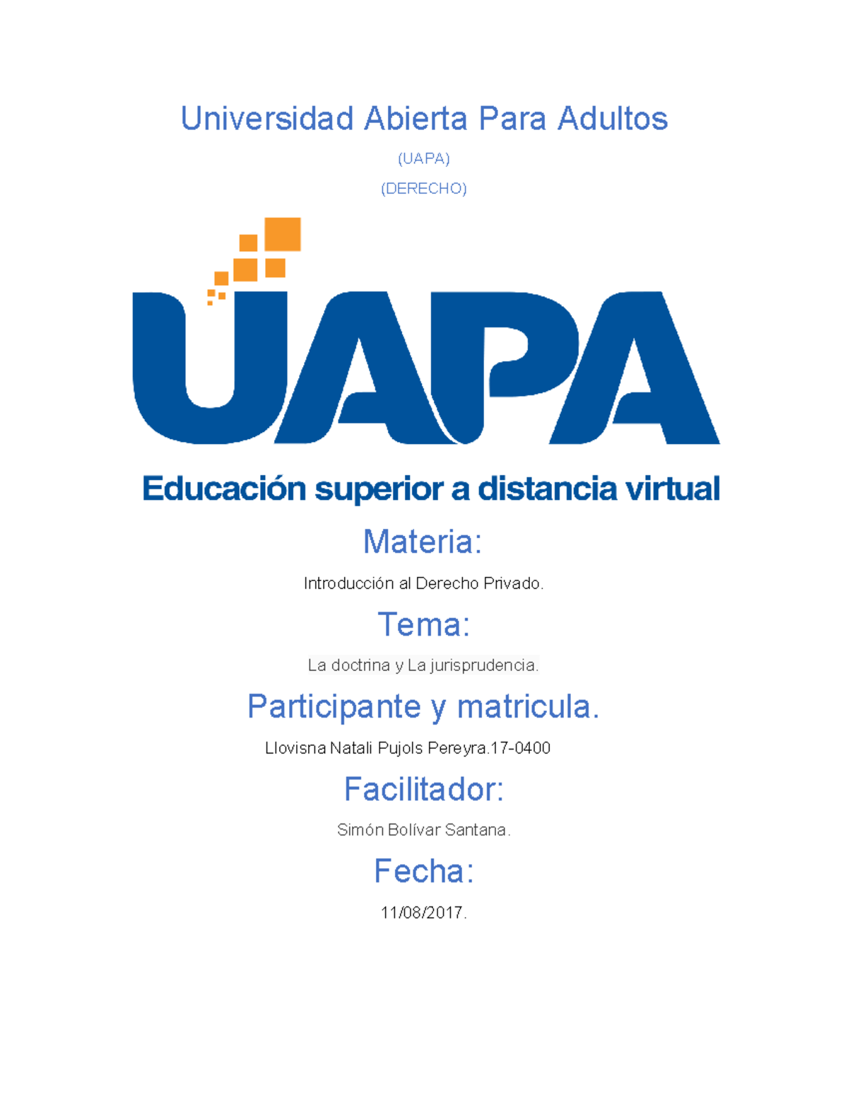 Universidad Abierta Para Adultodoctrina - Universidad Abierta Para ...
