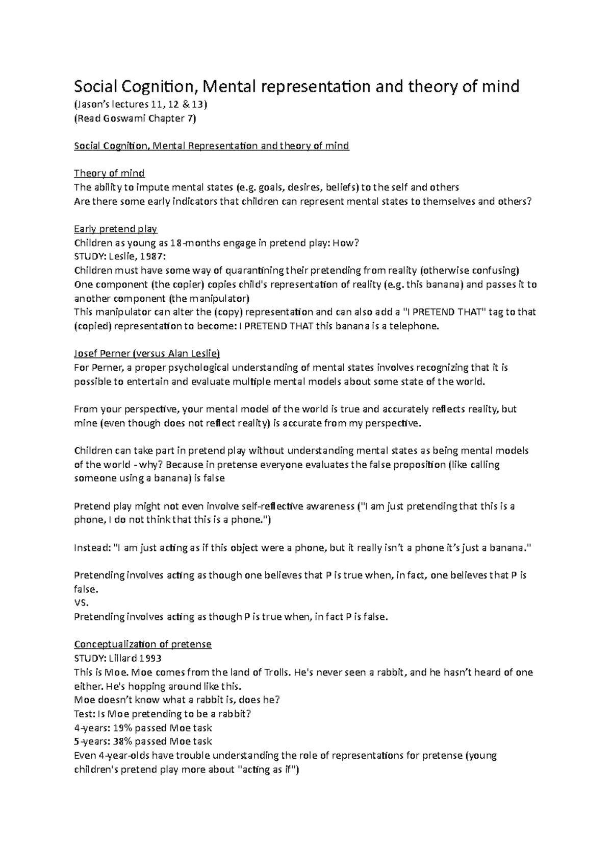 1. Social Cognition Theory Of Mind - Social Cognition, Mental ...