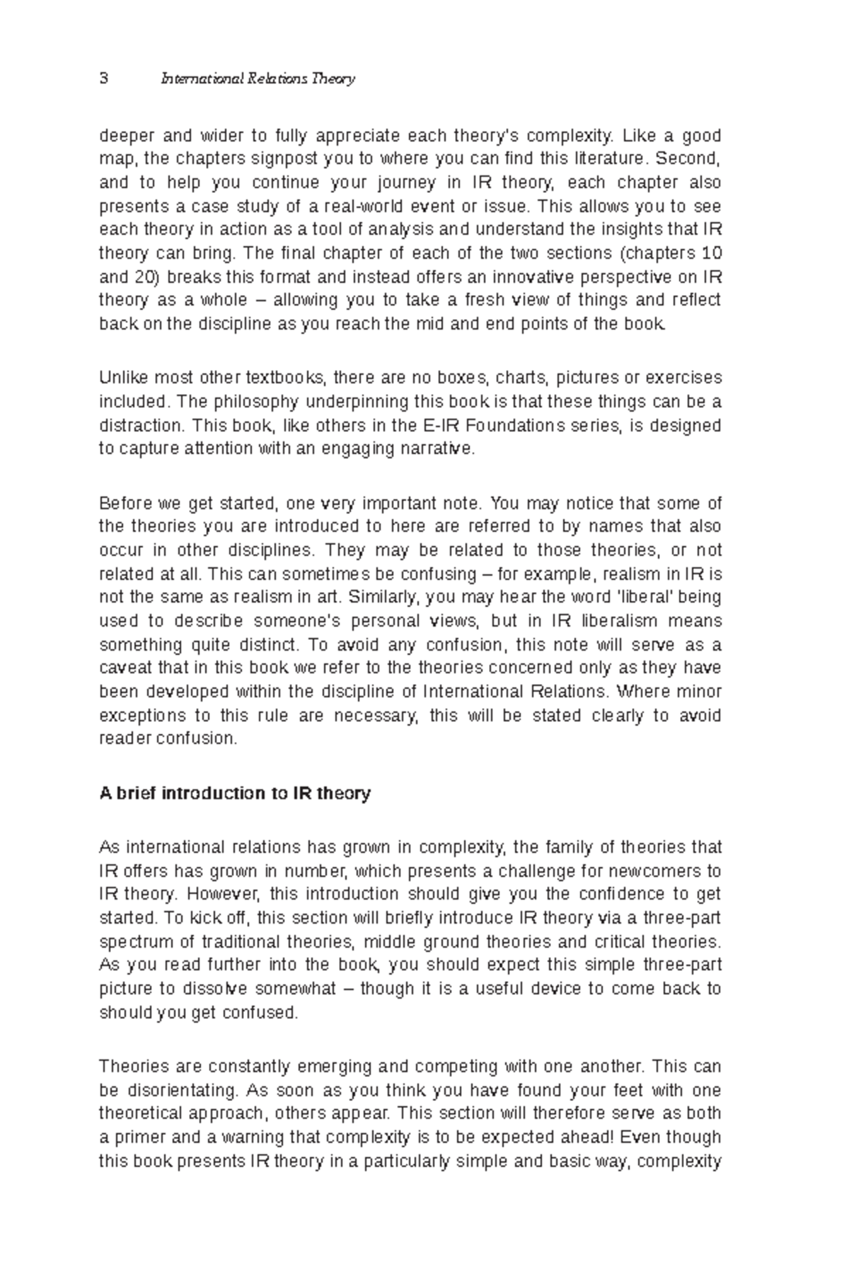 International Relations-9 - Like a good map, the chapters signpost you ...