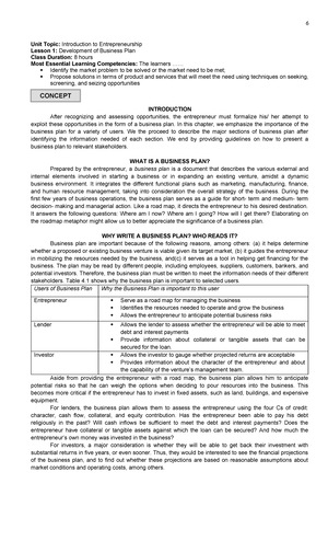 Entrep- Module-W3 - it helps to know. - Unit Topic: Introduction to ...