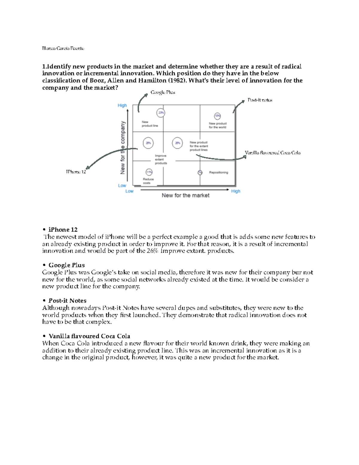 Practice Lesson 2 1 - Blanca García Fuente 1 new products in the market ...