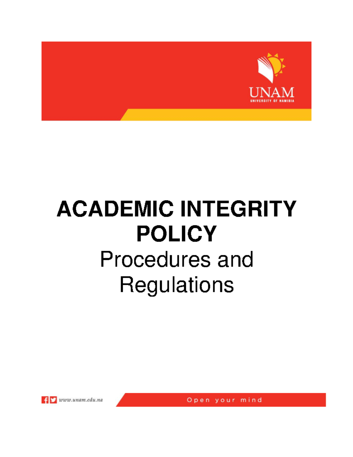 Academic Integrity Policy - 2023 - ACADEMIC INTEGRITY POLICY Procedures ...