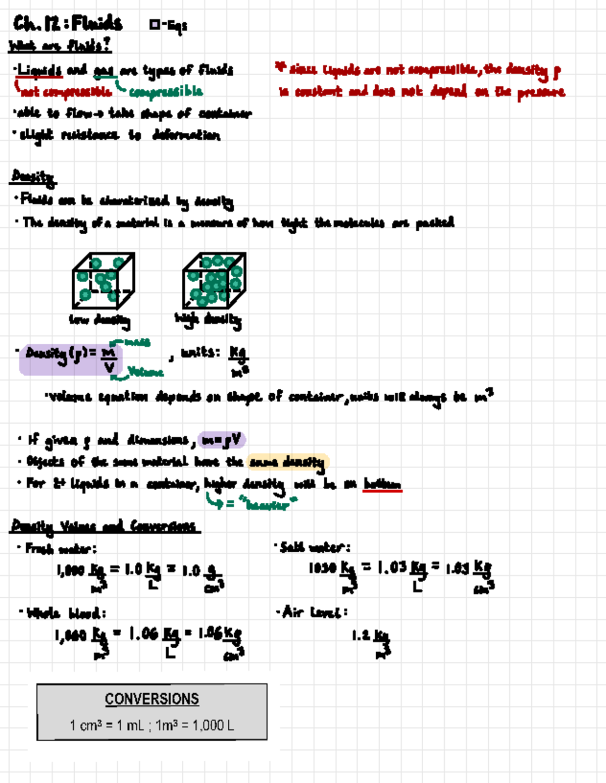 Physics 1b midterm 1 Review - Ch . 2 : luids S hat are fluids? uis and gas are typesf fluids ...