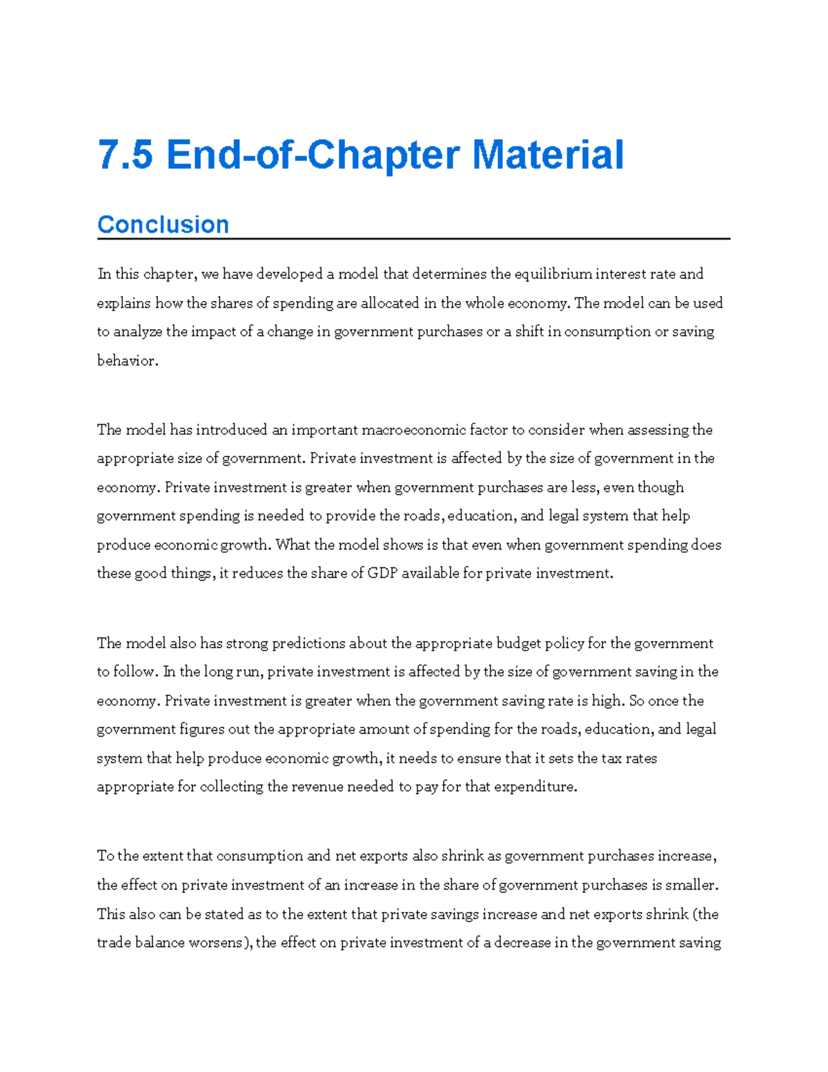 Chapter 7 Coursework - 7 End-of-Chapter Material Conclusion In this ...