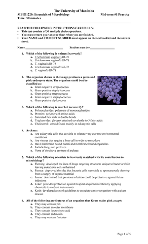 Unit18 9th ed - Essentials of Microbiology MBIO 1220 Unit 18 1 Unit 18 ...
