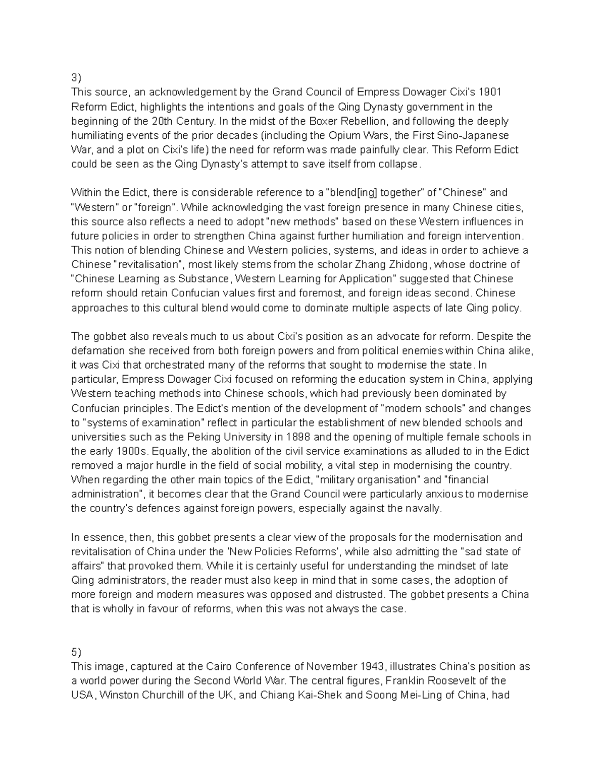 WJQU025 Gobbet Exercise - 3) This source, an acknowledgement by the ...