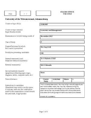 Infrastructure Assignment - 1 SCHOOL OF CIVIL AND ENVIRONMENTAL ENGINEERING CIVN2016A ...