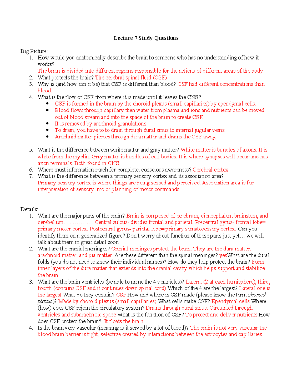 Lecture 7 Study Questions - Lecture 7 Study Questions Big Picture: 1 ...